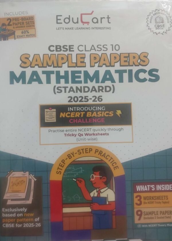 EduCart CBSE Class 10 Sample Papers Mathematics (Standard) 2025-26 ...